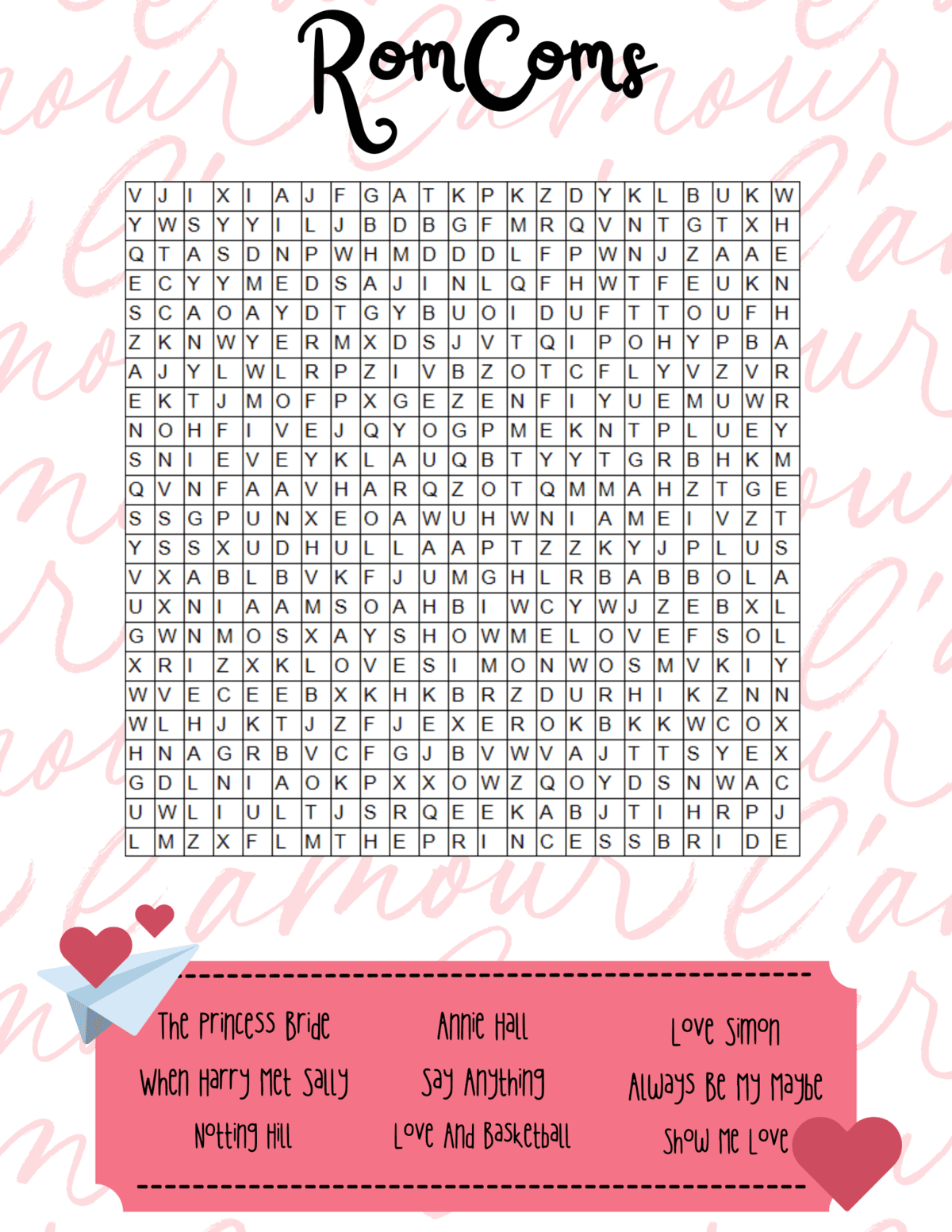 Playful Valentines Day Word Search: Over 200 Words! - Card Sayings